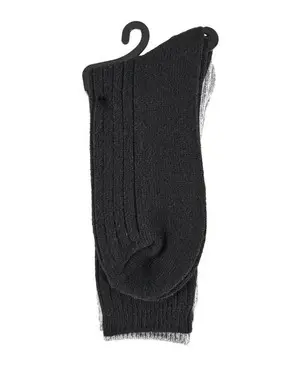 French Connection Cashmere Blend Crew Sock 2-pack - Grey Black