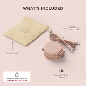 SATECHI Onthego 3 In 1 Charger - Desert Rose