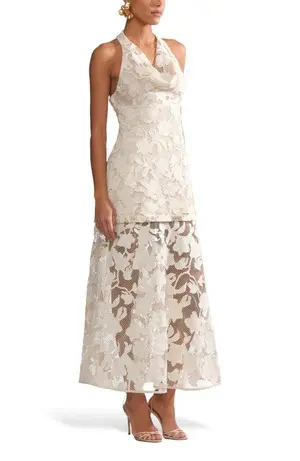 AMUR Calypso Cowl Neck Maxi Dress