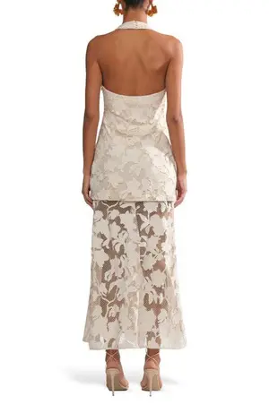 AMUR Calypso Cowl Neck Maxi Dress