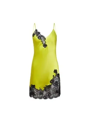 FLEUR DU MAL Juliet Lace Mini Slip - Lime Punch