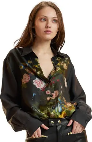 Cynthia Rowley Collectible Silk Floral Blouse