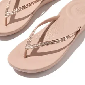Fitflop Iqushion Sparkle Flip-flops - Classic Beige