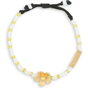 Marc Jacobs Daisy Beaded Slider Bracelet - Gold/yellow