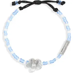 Marc Jacobs Daisy Beaded Slider Bracelet - Silver/blue