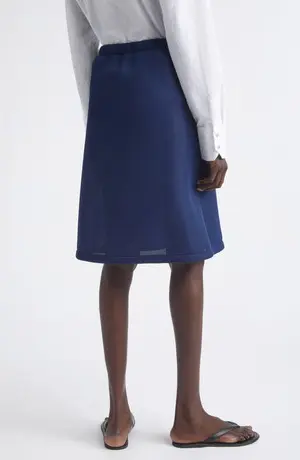 COMING OF AGE Mesh Spacer Knit Wrap Skirt