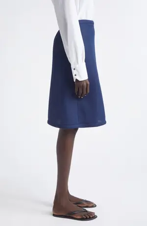 COMING OF AGE Mesh Spacer Knit Wrap Skirt