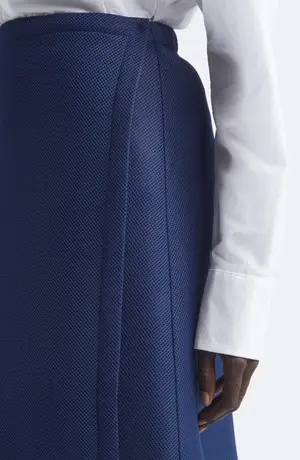 COMING OF AGE Mesh Spacer Knit Wrap Skirt