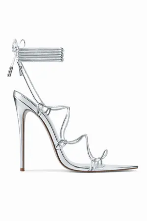 FEMME Sin Lace Up Stiletto Sandal