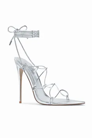 FEMME Sin Lace Up Stiletto Sandal