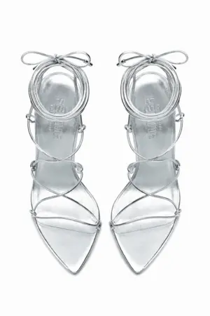 FEMME Sin Lace Up Stiletto Sandal