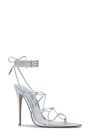 Femme La Femme Sin Lace Up Stiletto Sandal