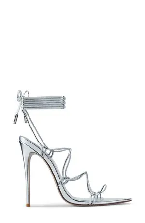 Femme La Femme Sin Lace Up Stiletto Sandal