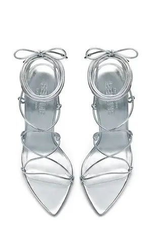 Femme La Femme Sin Lace Up Stiletto Sandal