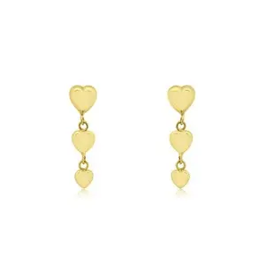 THE LOVERY Graduating Heart Dangle Earrings