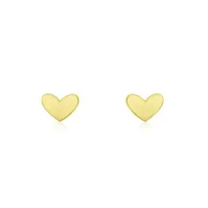 THE LOVERY FINE JEWELRY 14k Yellow Heart Stud Earrings