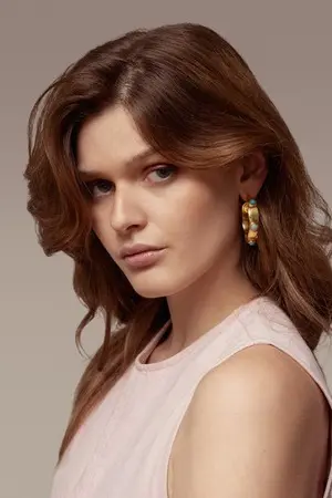 Sylvia Toledano Bianca Hoop Earrings - Turquoise