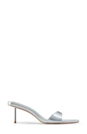 Femme La Marseille Pointed Toe Slide Sandal - Silver