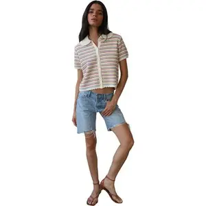 Callahan Knitwear Mai Crochet Polo - Creme