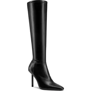 Femme La Whistler Pointed Toe Stiletto Knee-high Boots - Black
