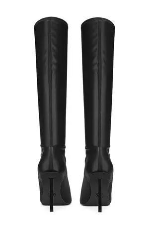 Femme La Whistler Pointed Toe Stiletto Knee-high Boots - Black