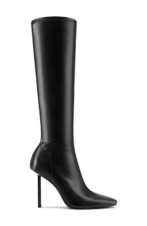 Femme La Whistler Pointed Toe Stiletto Knee-high Boots - Black