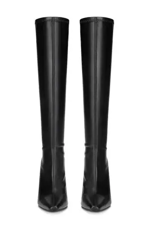 Femme La Whistler Pointed Toe Stiletto Knee-high Boots - Black