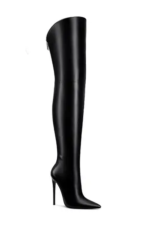 Femme La Scorpio Pointed Toe Thigh High Stiletto Boots
