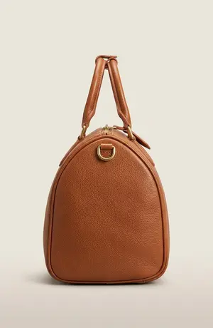 MODENAIRE Leather Boston Bag With Top Handles