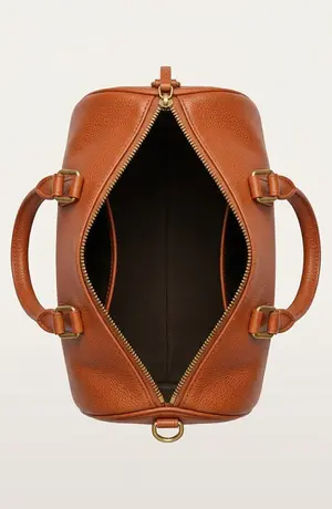 MODENAIRE Leather Boston Bag With Top Handles