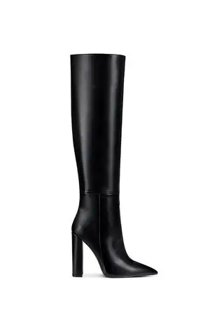 FEMME Paris Knee-high Zip Up Pointed Toe High Heel Boots