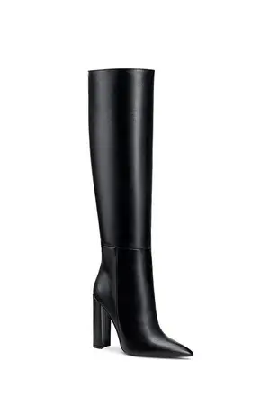 FEMME Paris Knee-high Zip Up Pointed Toe High Heel Boots