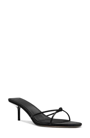Femme La Maeve Slide Sandal With Knot Detailing - Black