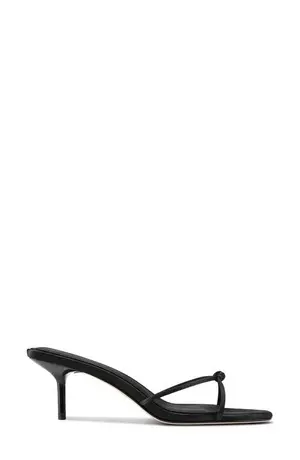 Femme La Maeve Slide Sandal With Knot Detailing - Black