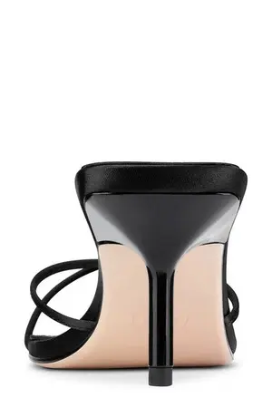 Femme La Maeve Slide Sandal With Knot Detailing - Black