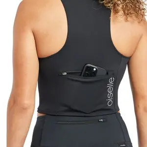 OISELLE Perfect Crop Tank Top - Black