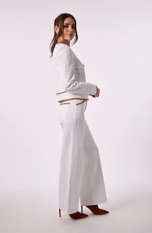 BLUE REVIVAL Sadie Cropped Jacket With Suede Detailing