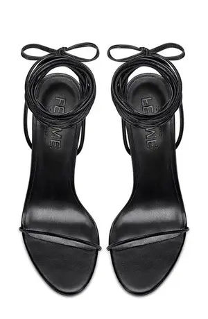 Femme La Barely There Ankle Wrap Stiletto Sandals