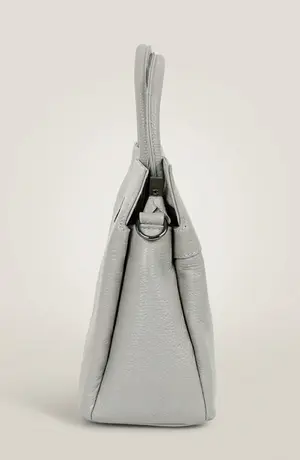 MODENAIRE Structured Circular Detail Top Handle Bag