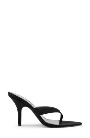 Femme La Tokyo Pointed Toe Stiletto Sandal - Black
