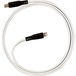 VENTEV Flat Usb-c To Apple Lightning High Speed Tangle-free 6 Foot Cable - White