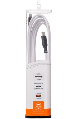 VENTEV Flat Usb-c To Apple Lightning High Speed Tangle-free 6 Foot Cable - White