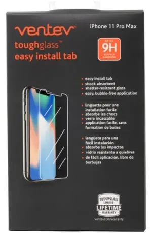 VENTEV Toughglass Easy Install Tab Tempered Glass Screen Protector For Apple Iphone 11 Pro Max / Xs Max