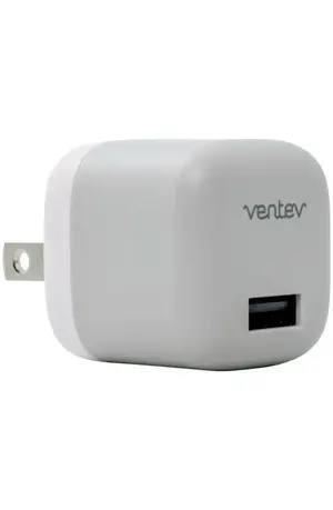 VENTEV 12w Usb-a Universal Mini Wall Charger And Usb-a To Apple Lightning Cable - White