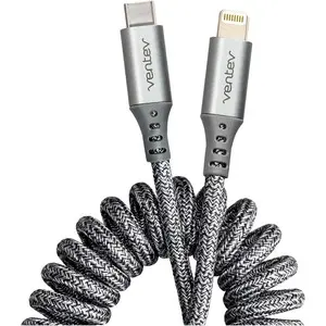 VENTEV Helix Usb-c To Apple Lightning High Speed Travel 3 Foot Cable - Gray