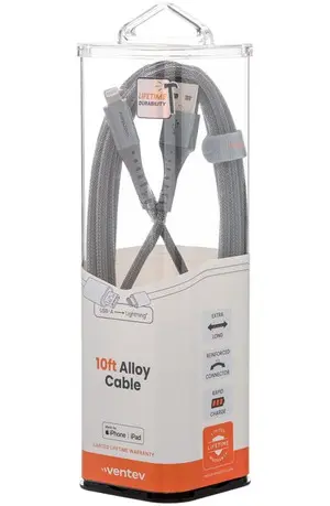 VENTEV Alloy Usb-a To Apple Lighting High Speed Ultradurable 10 Foot Cable