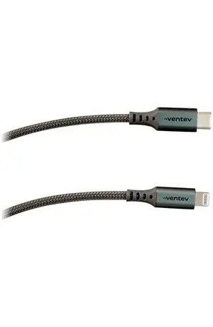 VENTEV Alloy Usb-c To Apple Lightning High Speed Ultradurable 10 Foot Cable - Grey