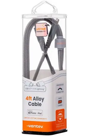 VENTEV Alloy Usb-c To Apple Lightning High Speed Ultradurable 4 Foot Cable