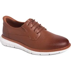 MARC JOSEPH NEW YORK Cloud Street Leather Plain Toe Oxford - Cognac Grainy Leather