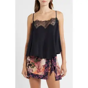 Lace Tops with Eyelash Trim